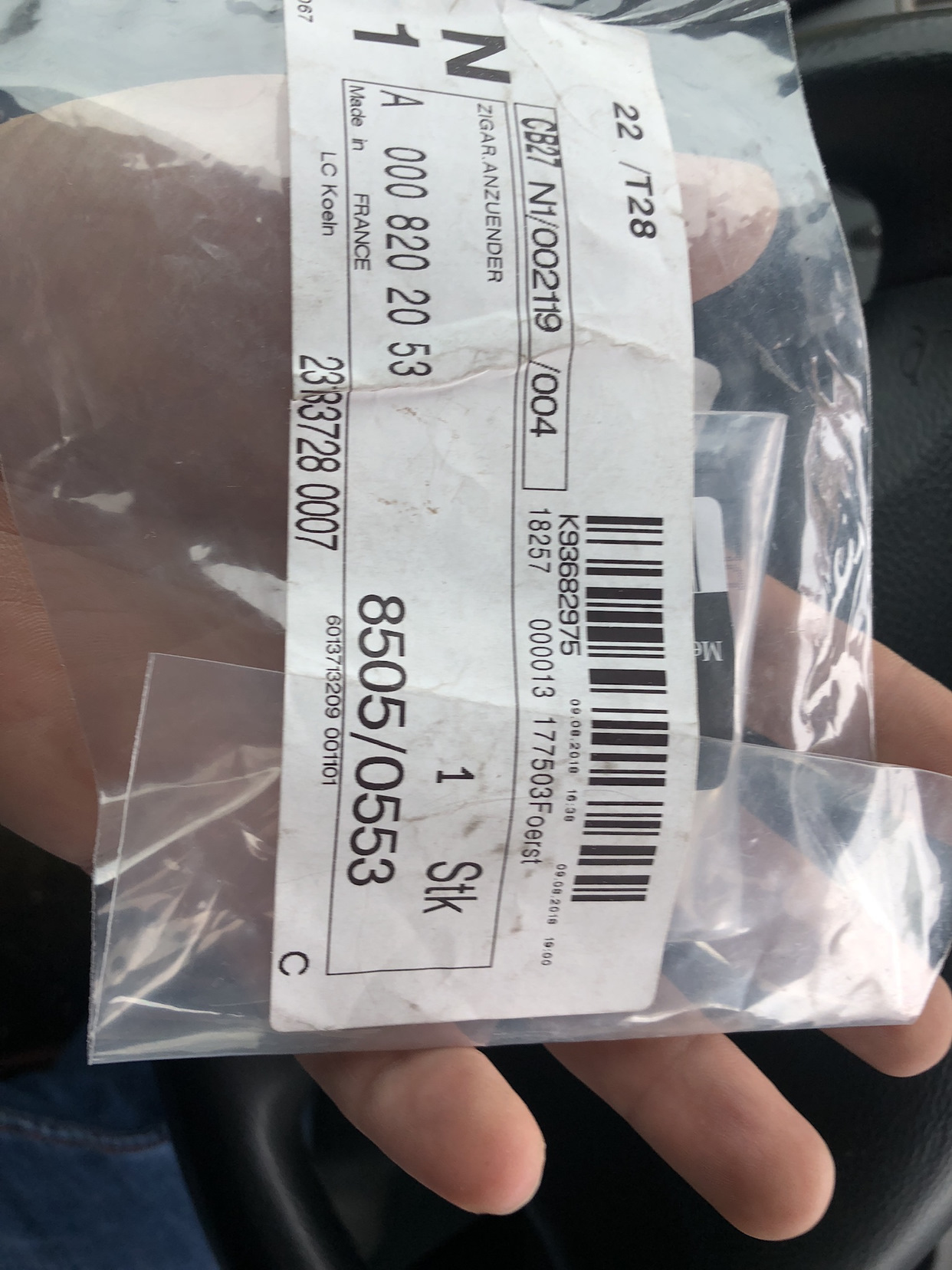 Оригинальный прикуриватель — Mercedes-Benz Vito (2G), 2,2 л, 2005 года ...