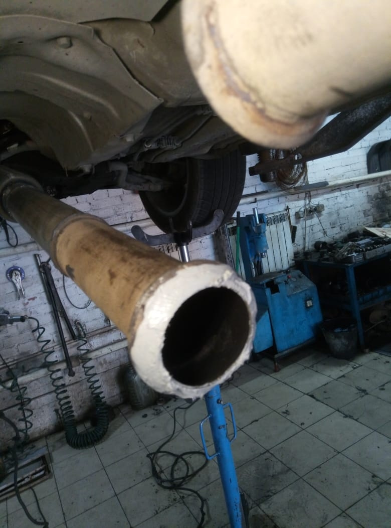 Гофра, глушитель, стронгер. — Renault Megane I, 1,6 л, 2001 года ...