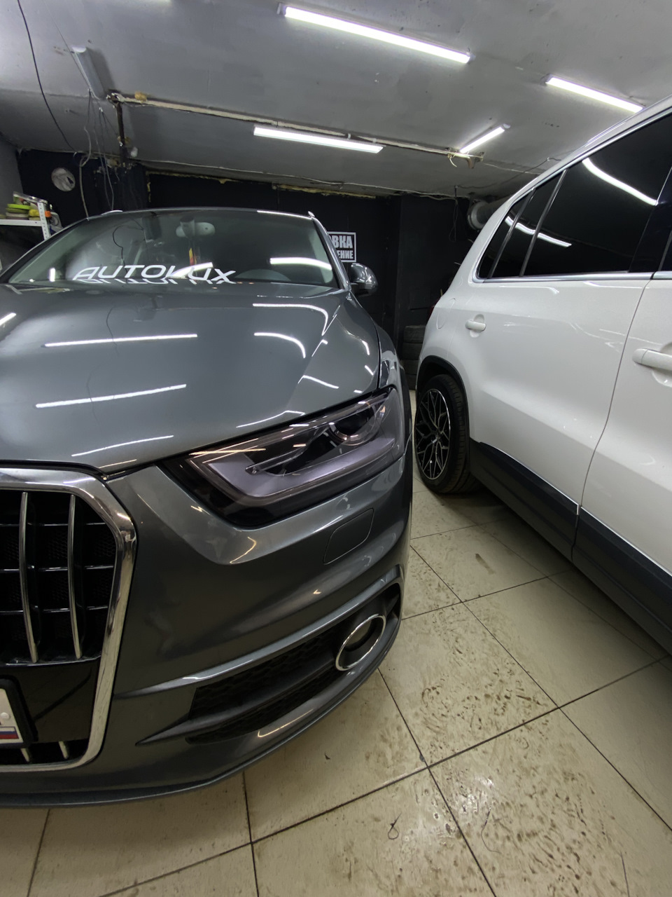 Забронировали и притемнили фары — Audi Q3 (1G), 2 л, 2014 года | тюнинг ...