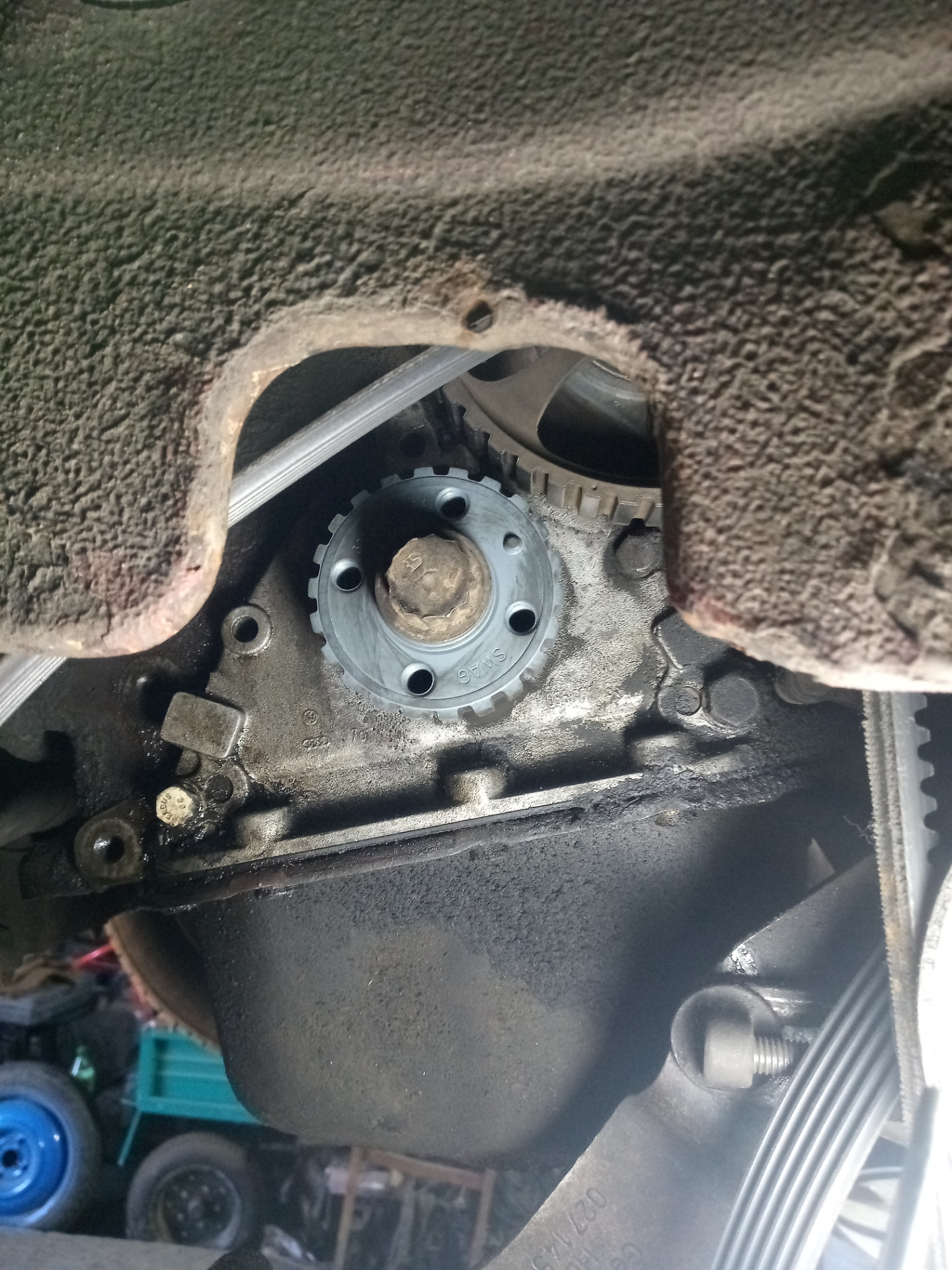 Замена ремня ГРМ. — Volkswagen Passat Variant (B3), 1,8 л, 1991 года ...