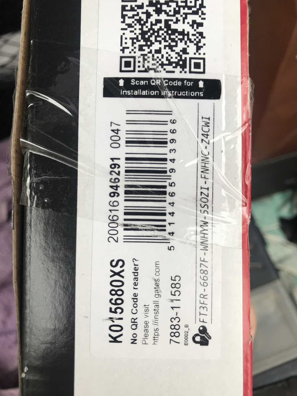 K015680XS Комплекты деталей для ремней грм GATES | Запчасти на DRIVE2