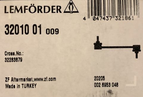 32283879 Тяга (стойка) стабилизатора Volvo | Запчасти на DRIVE2