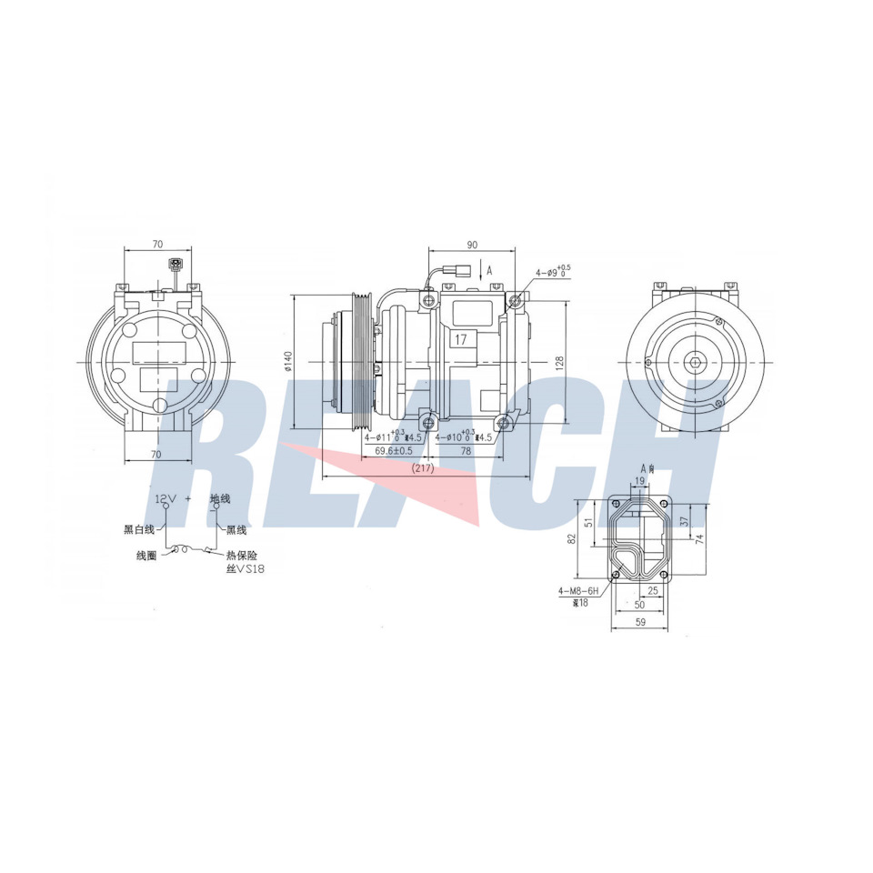 17410052 Компрессор кондиционера Reach Cooling | Запчасти на DRIVE2