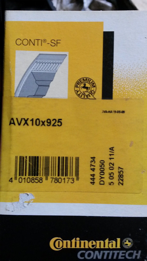 AVX10X925 Ремень клиновой Fiat / Opel / Volvo CONTITECH | Запчасти на ...