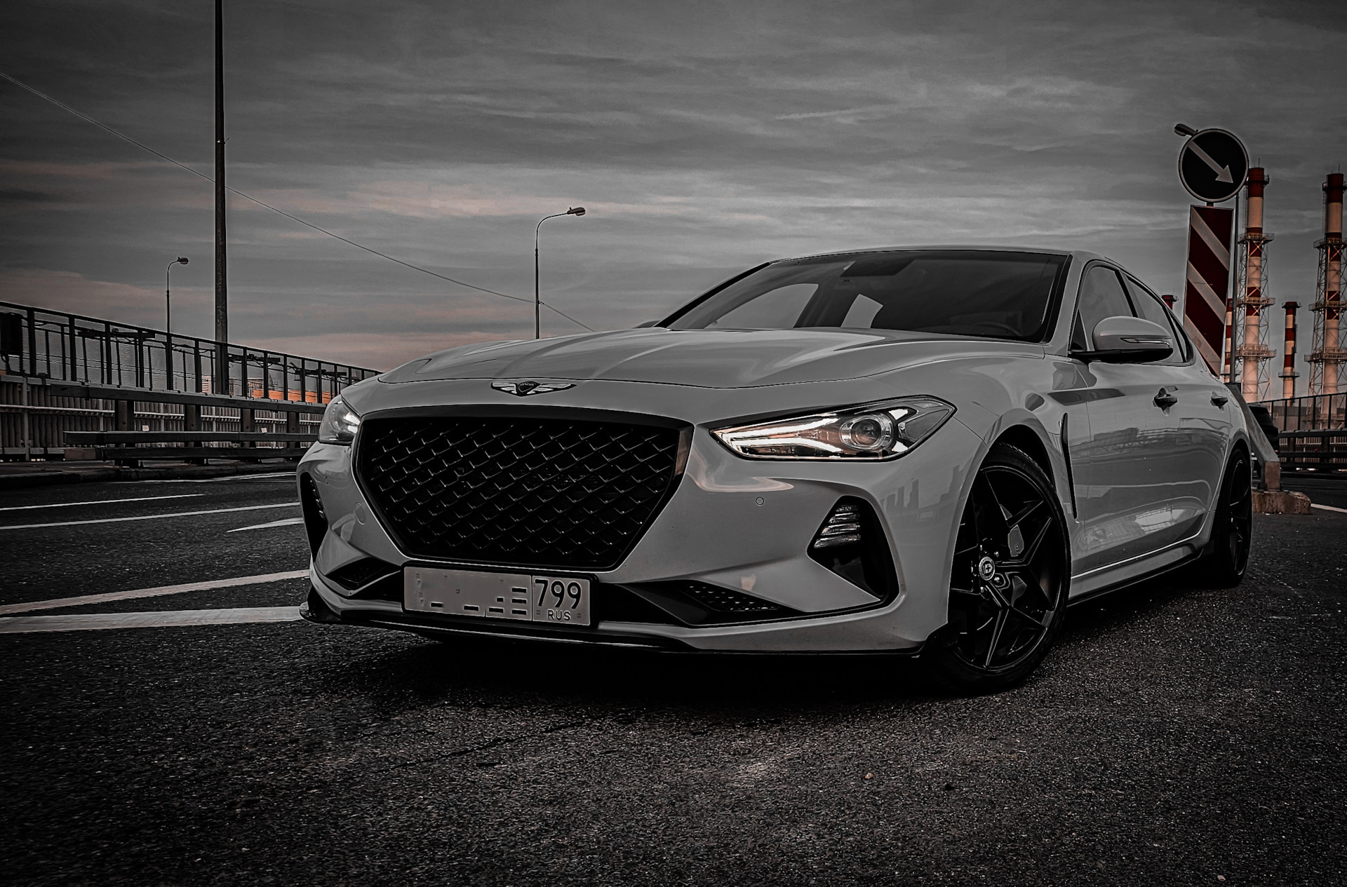 Новые номера и перенос передней рамки — Genesis G70, 2 л, 2019 года | стайлинг | DRIVE2