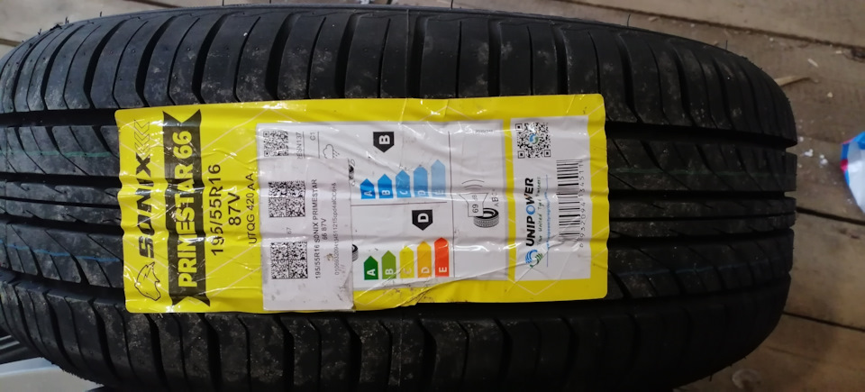 Sonix PRIMESTAR 66 195/55 R16 — Lada Vesta (1G), 1,6 л, 2018 года ...