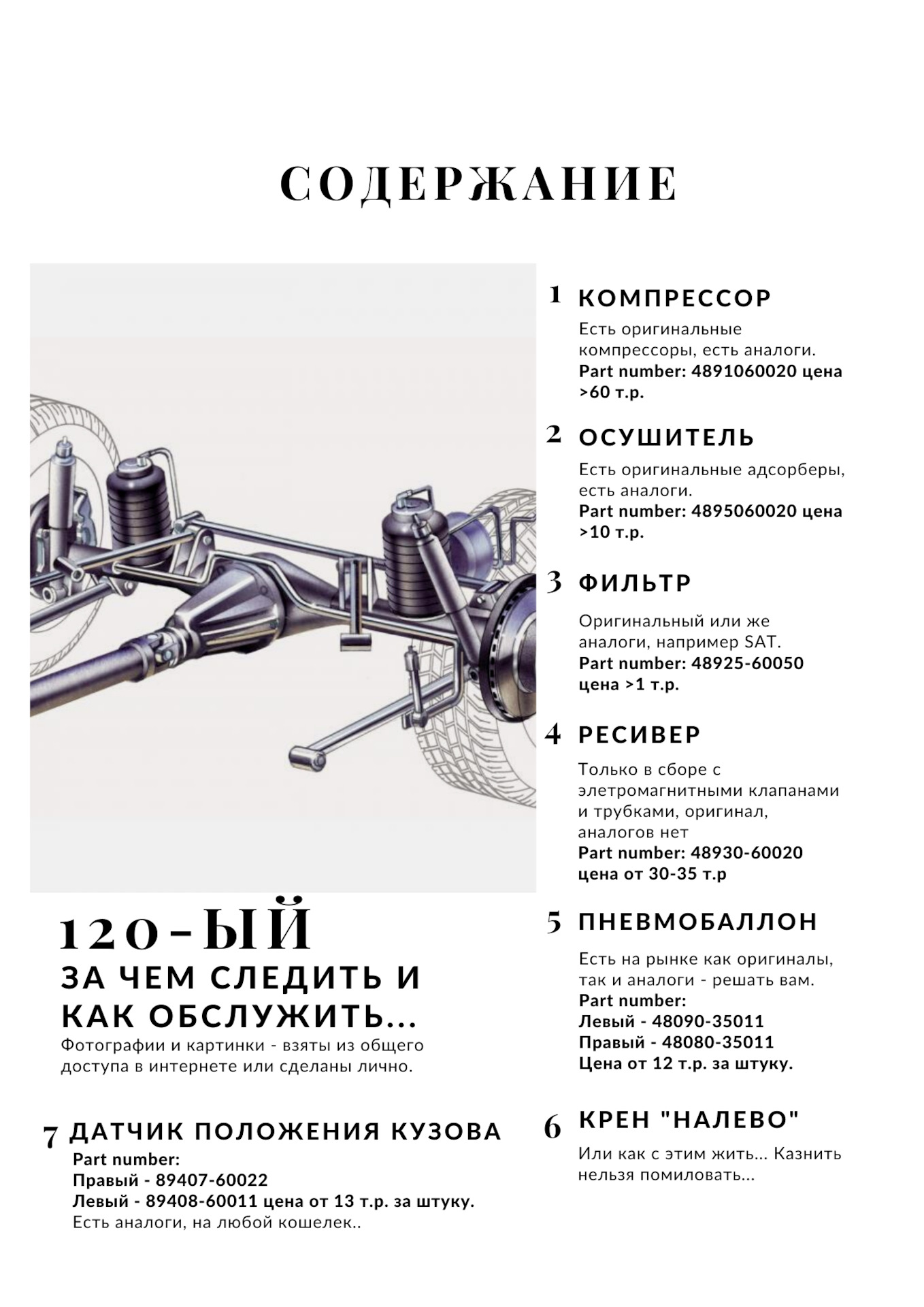 Устранение крена "налево" перетряхнул всю пневму. — Toyota Land Cruiser ...