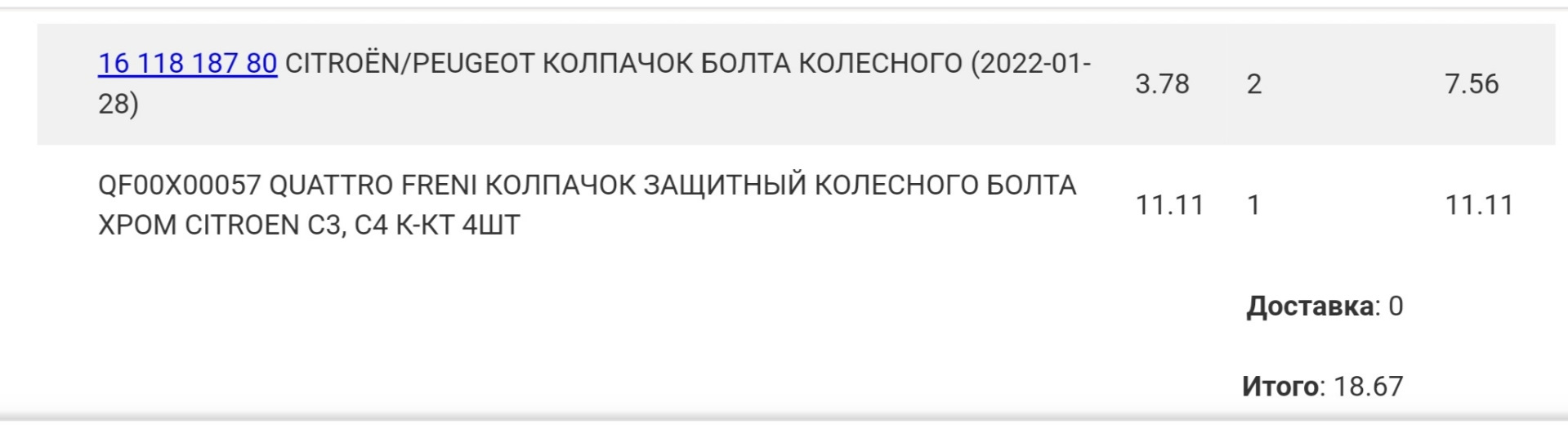 Колпачок болта колесного — Peugeot 508 (1G), 1,6 л, 2015 года ...