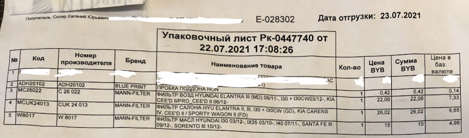 ТО #3 — KIA Ceed (2G), 1,6 л, 2015 года | плановое ТО | DRIVE2