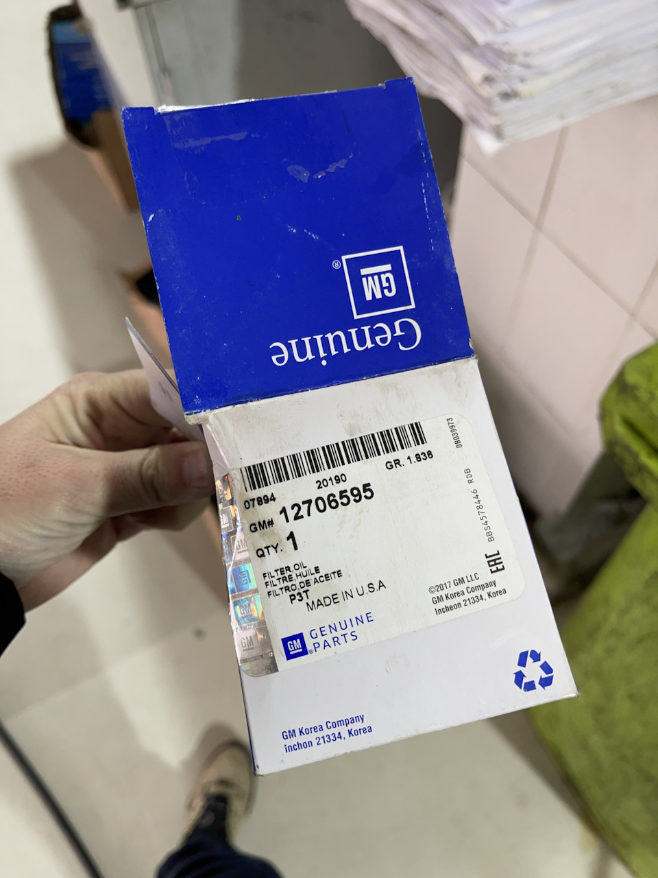 12706595 Фильтр масляный chevrolet GM | Запчасти на DRIVE2