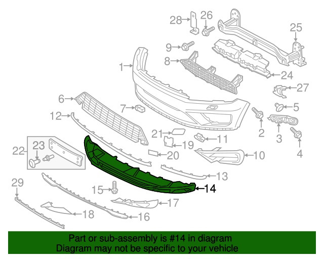 7P6807061H9B9 Спойлер VAG | Запчасти на DRIVE2