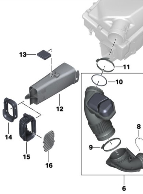 Холодный впуск OEM — BMW 1 series (F20), 2 л, 2017 года | своими руками ...