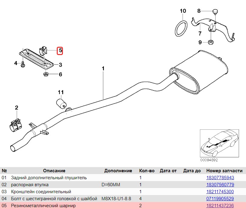 18307560779 распорная втулка BMW | Запчасти на DRIVE2
