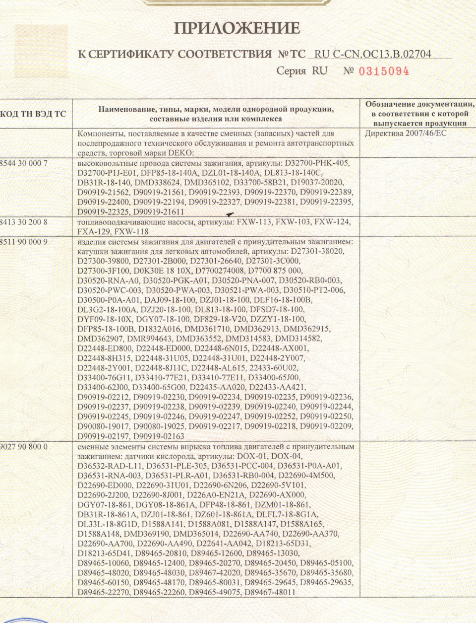 D2730039800 D27300-39800 Катушка зажигания Deko DEKO | Запчасти на DRIVE2