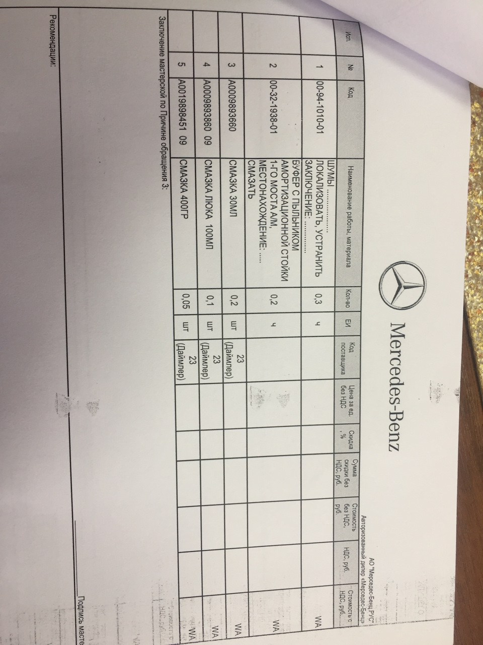 A0009893660 Смазка 30мл Mercedes | Запчасти на DRIVE2