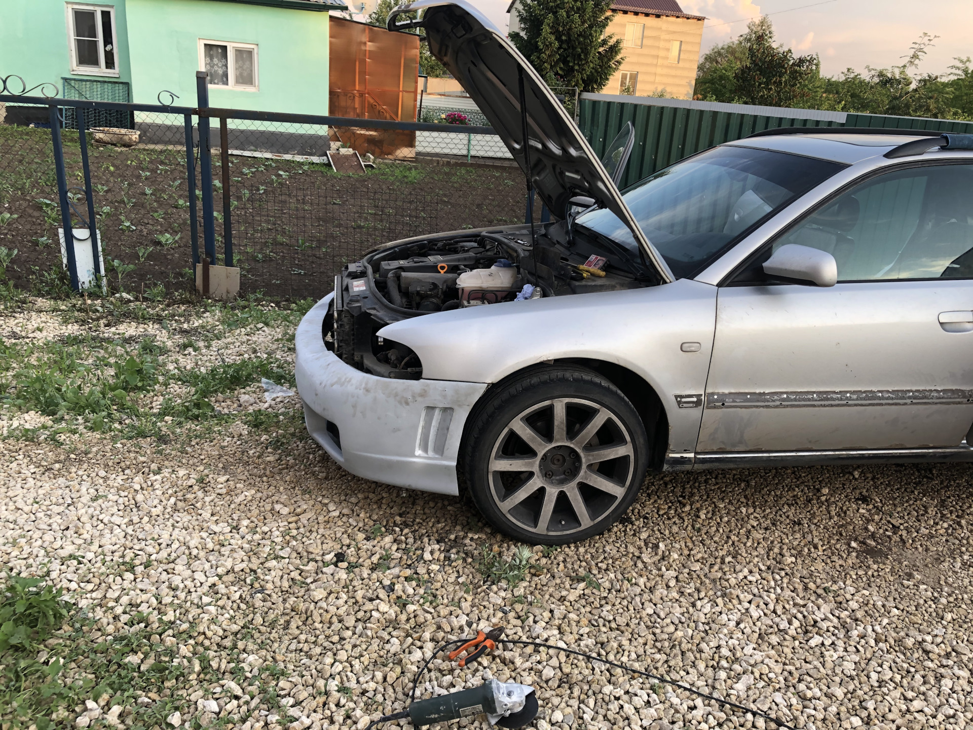 Бампер передний rieger🤬 — Audi A4 Avant (B5), 1,8 л, 1999 года | тюнинг ...