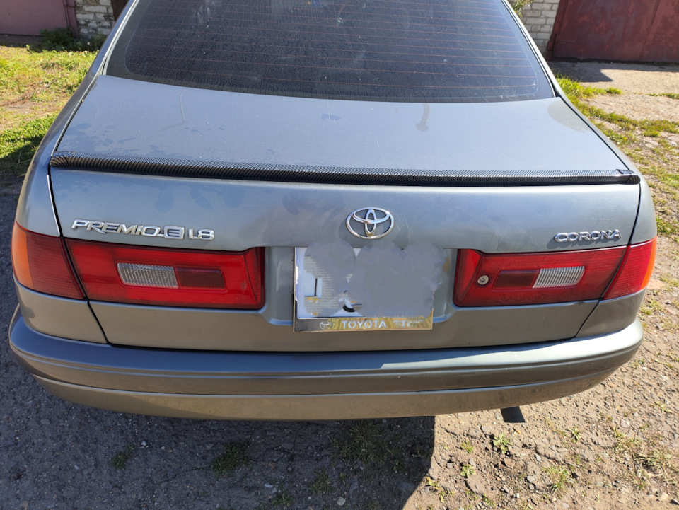 Задний спойлер — Toyota Corona Premio (T210), 1,8 л, 1996 года | тюнинг ...