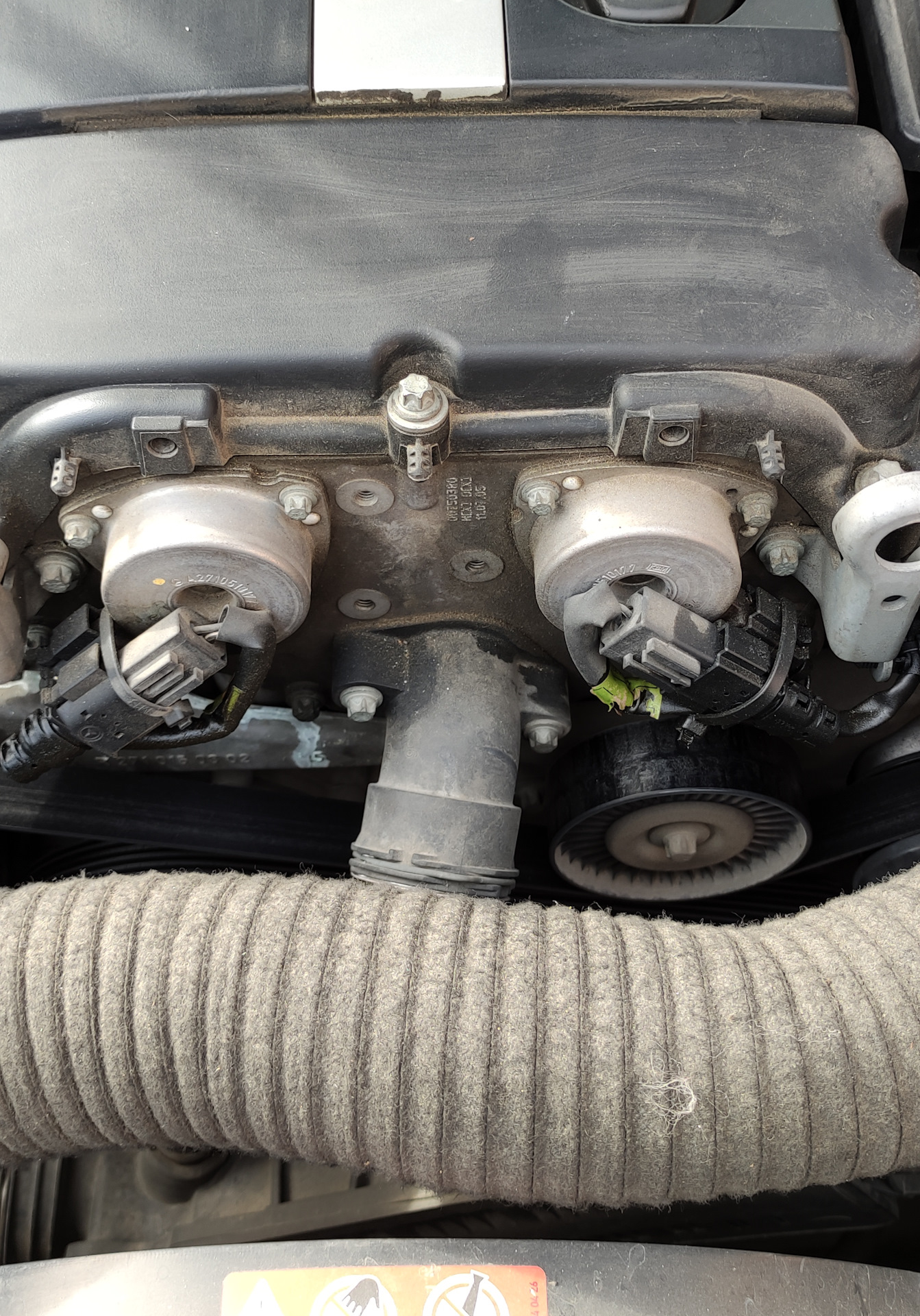 Замена термостата и антифриза — Mercedes-Benz SLK (R171), 1,8 л, 2005 ...