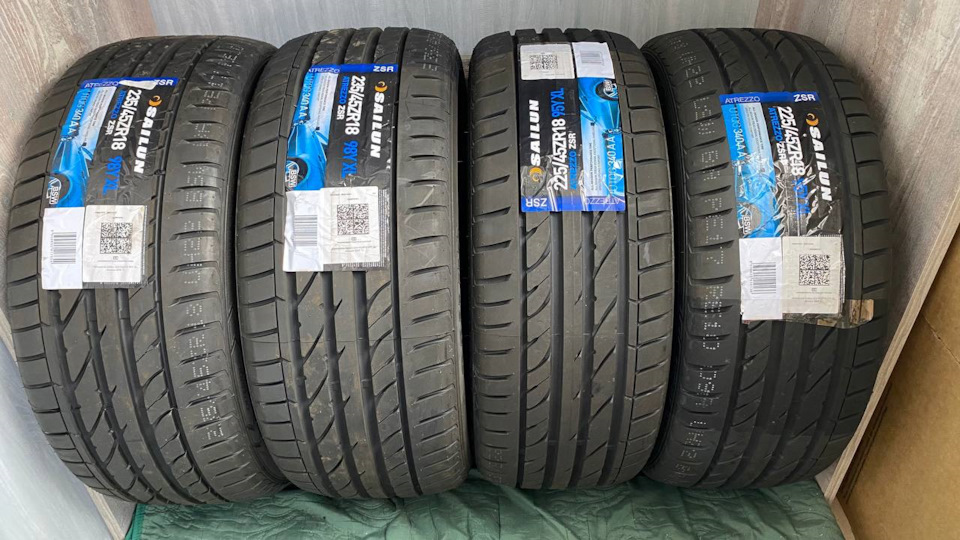 №23. Летняя резина Sailun Atrezzo ZSR 225/45 R18 95Y XL и 235/45 R18 98Y. — Toyota Mark X ...