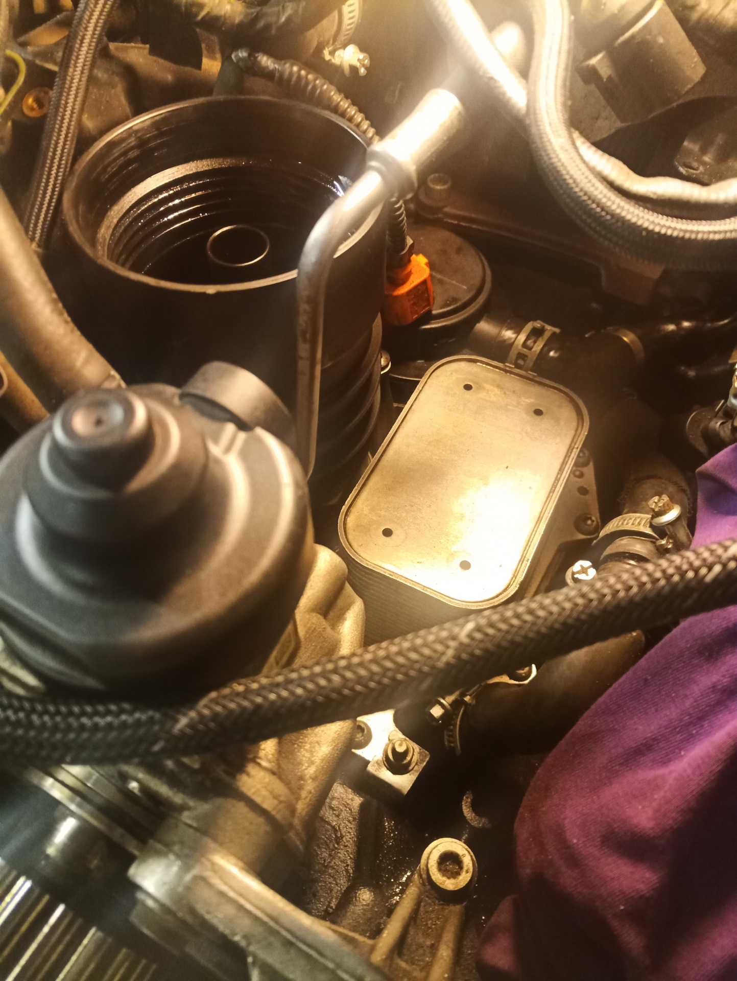 07.06.2022 Переуплотнение маслоуловителя, маслообменника, стакана ...