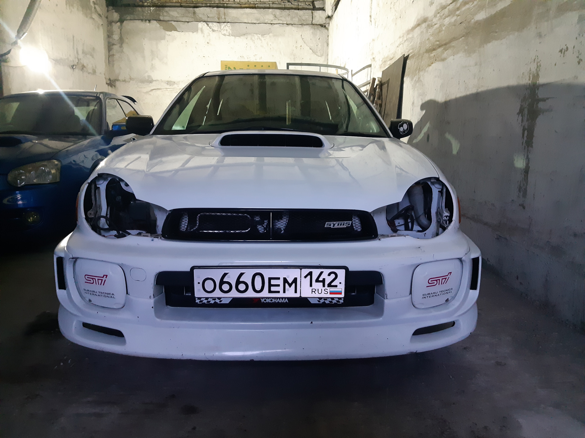 Решетка радиатора SYMS. — Subaru Impreza (GD/GG), 1,5 л, 2000 года ...