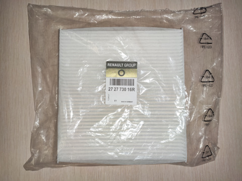 272773016R Фильтр воздушный RENAULT | Запчасти на DRIVE2