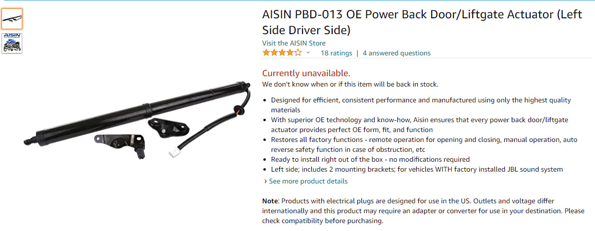 Электроприводы 5 двери (Варианты решений). — Toyota Highlander (XU50 ...