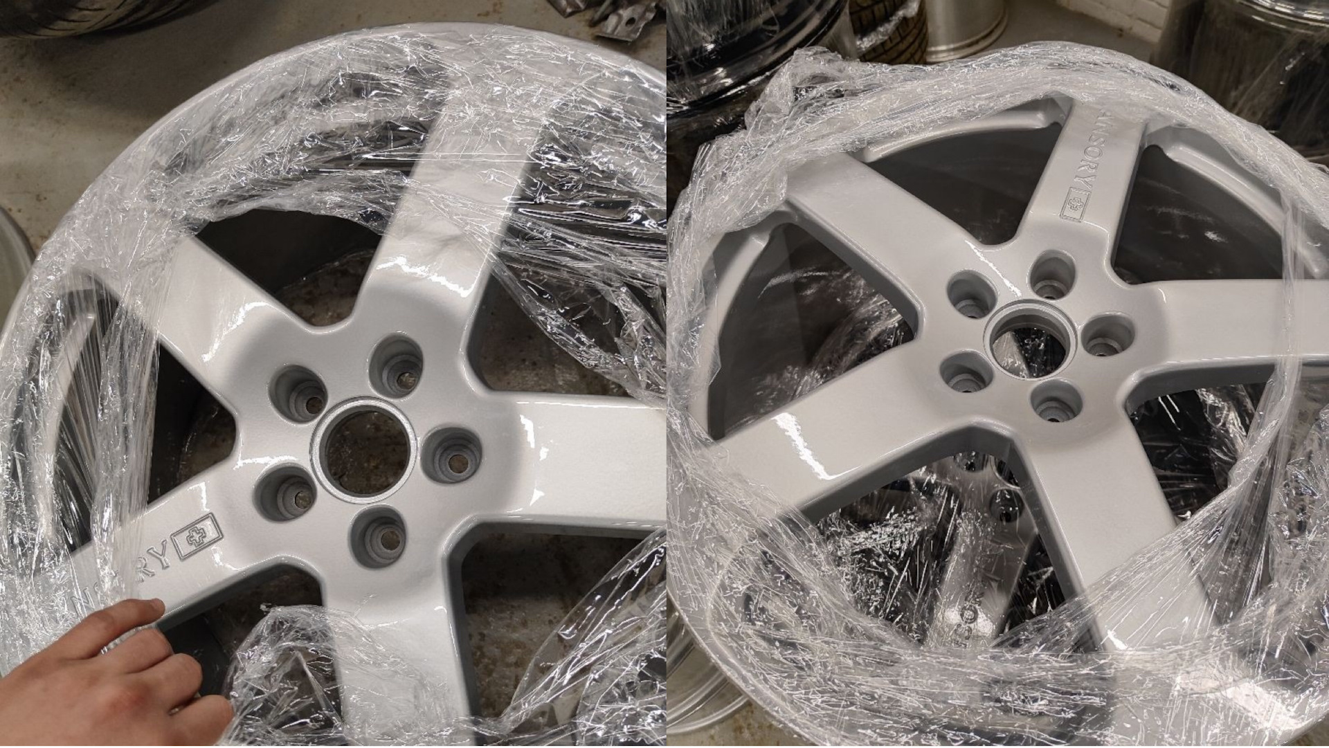 Покраска и установка дисков Mansory R22 — Audi Q7 (1G), 3,6 л, 2008 ...