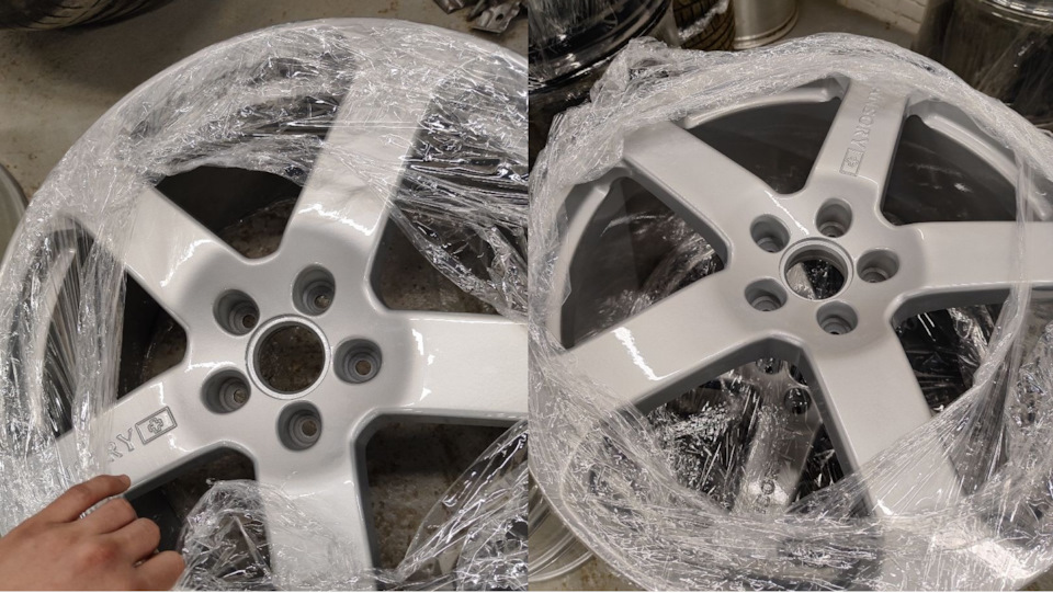 Покраска и установка дисков Mansory R22 — Audi Q7 (1G), 3,6 л, 2008 ...