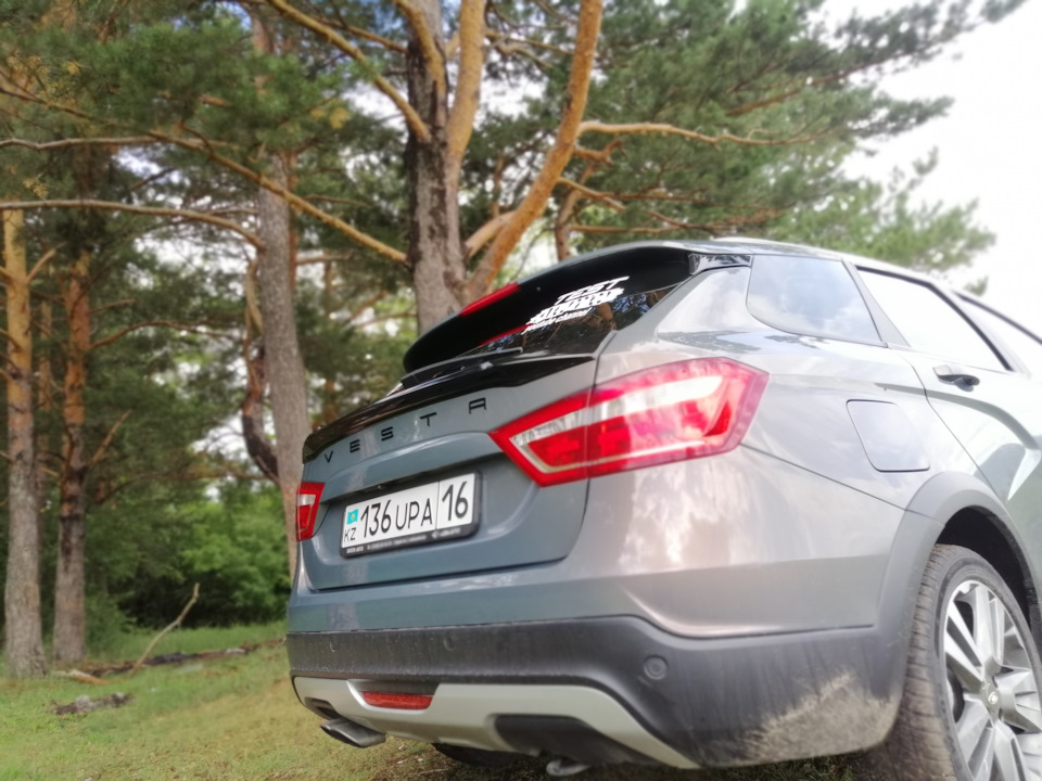 Пушка спойлер на Лада Веста св кросс, вид имеет?! — Lada Vesta SW Cross ...