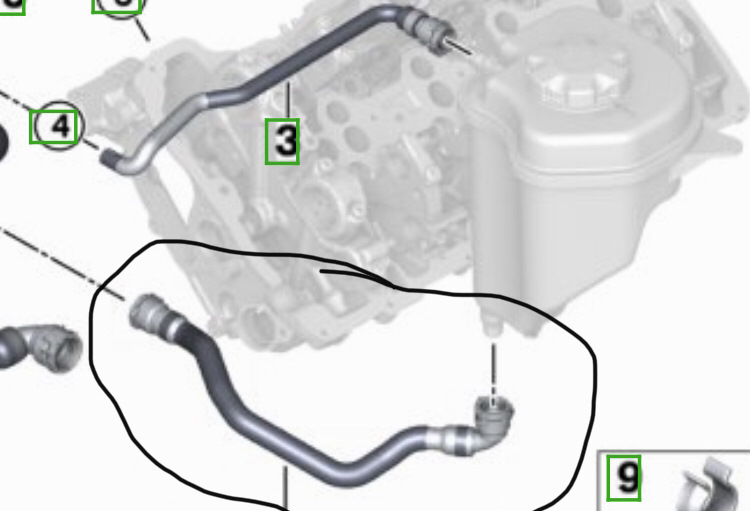 17127536232 Шланг системы охлаждения BMW | Запчасти на DRIVE2