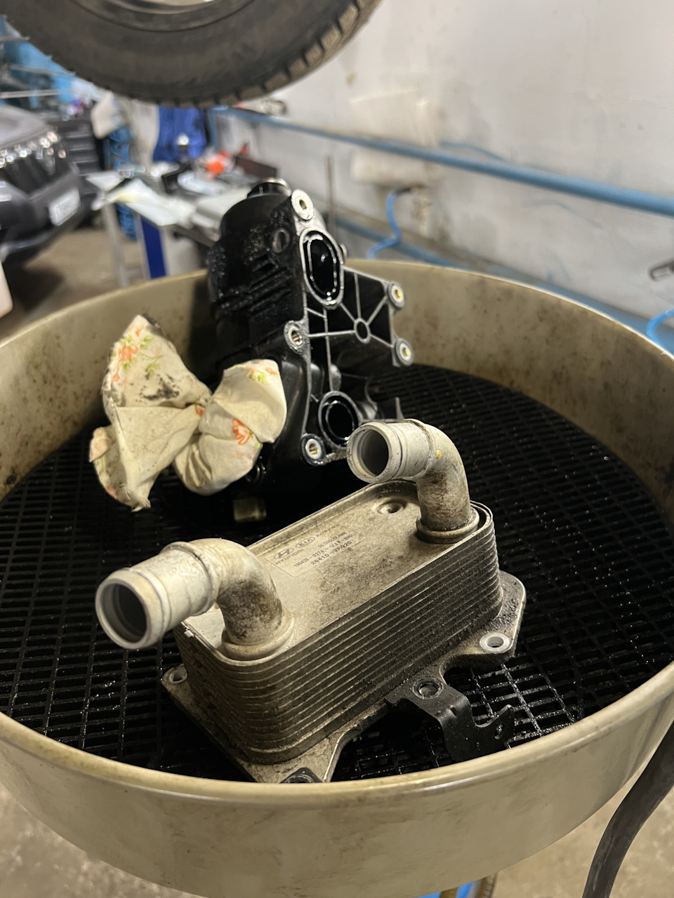 ТО и чистка датчика, замена прокладок теплообменника на масляном ...