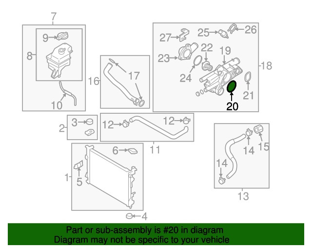 256412G500 Прокладка корпуса термостата KIA HYUNDAI | Запчасти на DRIVE2