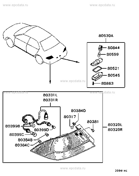Какие лампочки ставятся на Lancer Cedia — Mitsubishi Cedia, 1,5 л, 2000 ...