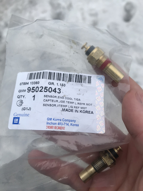 95025043 Датчик температуры охлаждающей жидкости GM | Запчасти на DRIVE2