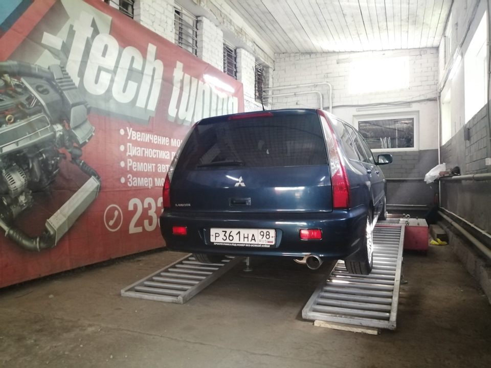 Новый выхлоп и замер на стенде — Mitsubishi Lancer IX, 2,4 л, 2008 года ...
