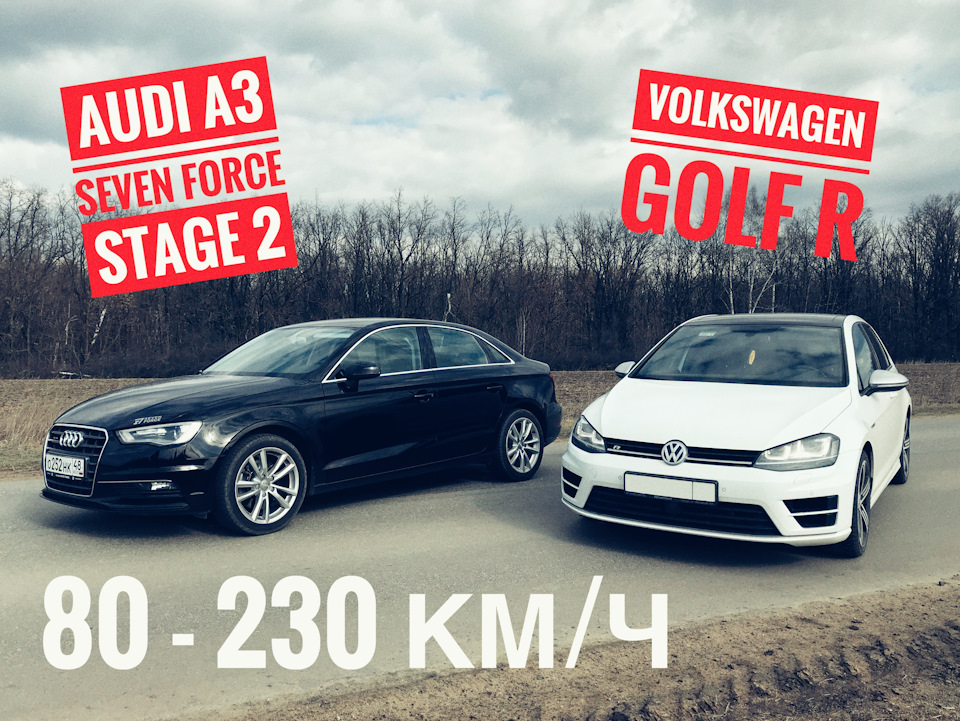 #18 Audi A3 1.8 Seven Force St2 VS VW Golf 7R Stock — Audi A3 Sedan (8V), 1,8 л, 2019 года ...