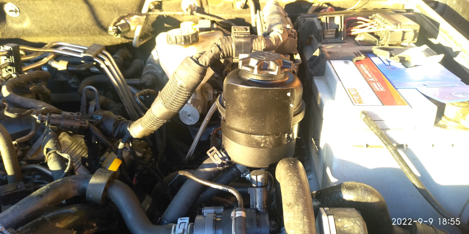 ГУР: замена бачка GAZ и жидкости Ravenol SSF — Volkswagen Amarok, 2 л ...