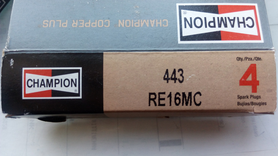 RE16MC Свеча зажигания 2.4 01- CHAMPION | Запчасти на DRIVE2