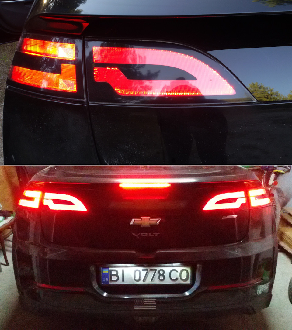 Переделка задних фонарей катафотов в "стоп-сигнал" на Chevrolet Volt ...