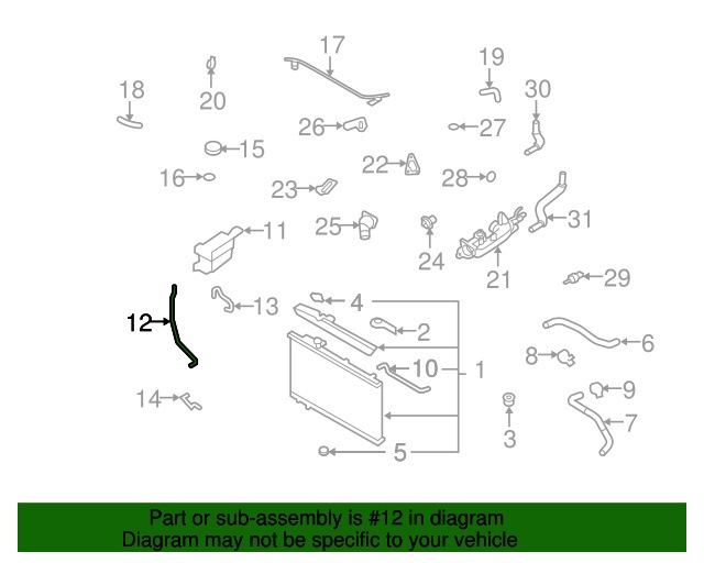 254512B100 ШЛАНГ СИСТЕМЫ ОХЛАЖДЕНИЯ KIA HYUNDAI | Запчасти на DRIVE2