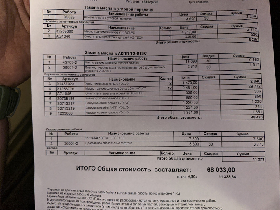 АКПП в М1 + Total Upgrade — Volvo V90 Cross Country, 2 л, 2019 года ...