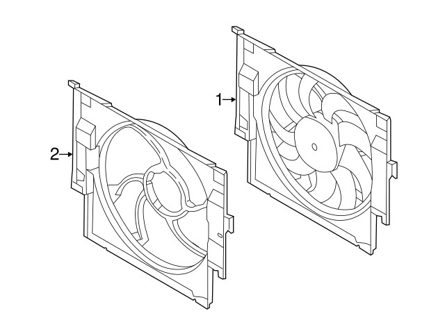 17418642161 Кожух вентилятора с вентилятором BMW | Запчасти на DRIVE2