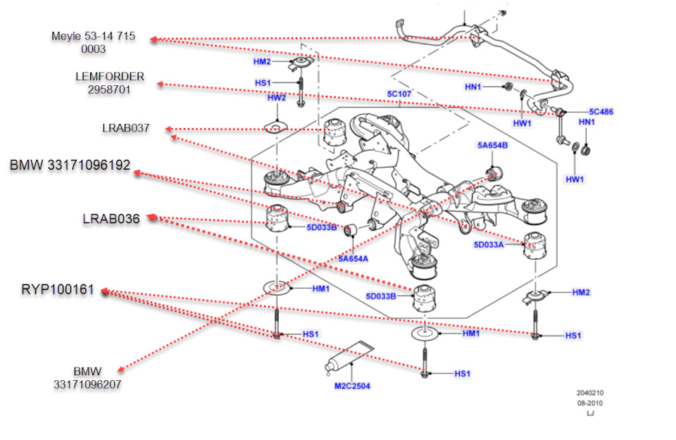 Ремонт задней подвески Land Rover Range Rover 2009 года — Land Rover ...