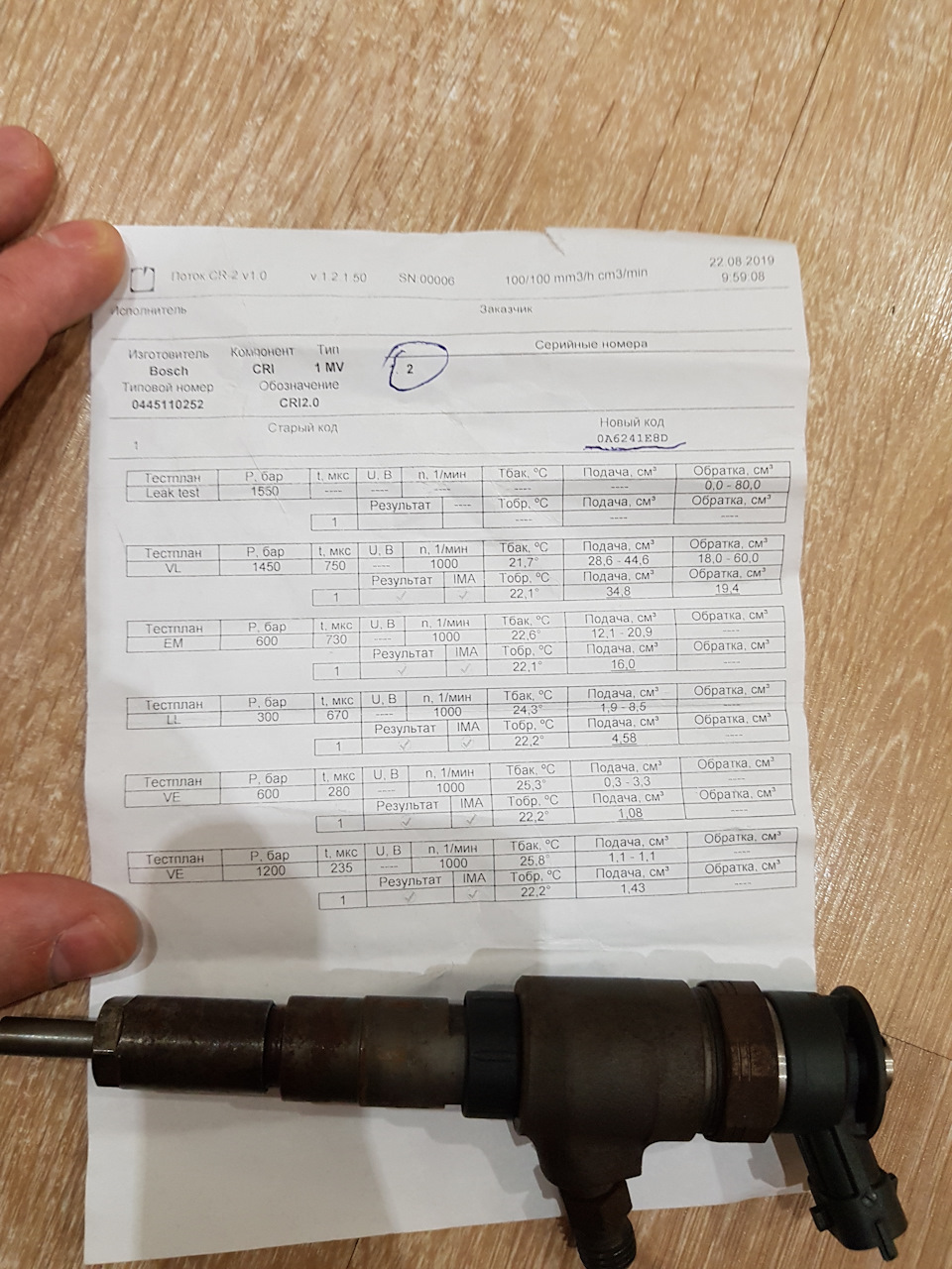 0445110252 ИНЖЕКТОР COMMON RAIL ЛЕГКОВОЙ BOSCH | Запчасти на DRIVE2