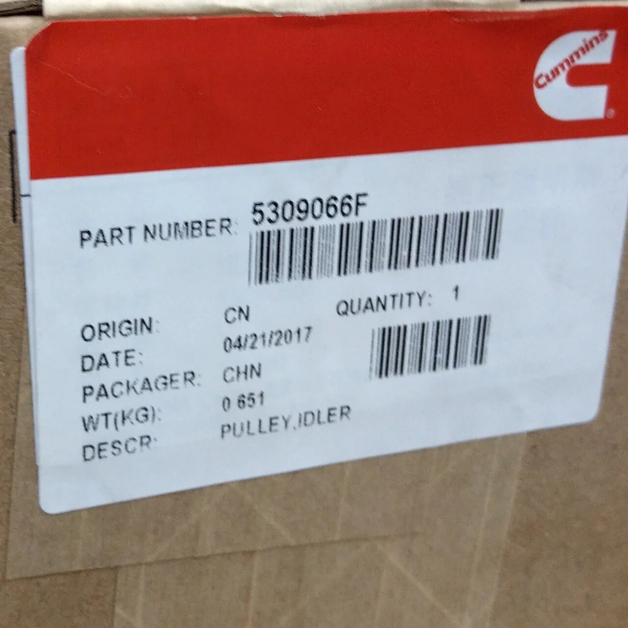 Ролик ремня верхний для двигателей Cummins ISF 2.8 оригинал на Газель ...