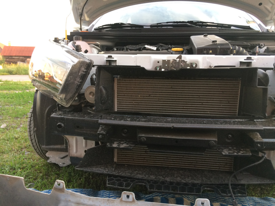 Установка сетки защиты радиатора на весту — Lada Vesta, 1,6 л, 2017 ...