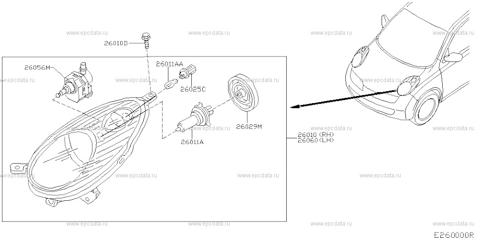 Освещение Nissan Micra 2006 год. часть 1. Перед. — DRIVE2