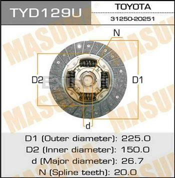 3125020251 Диск сцепления TOYOTA LEXUS | Запчасти на DRIVE2