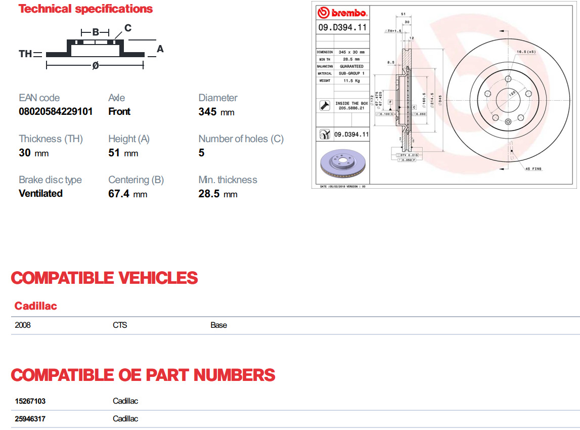 Выбор тормозных дисков 345 мм, ч.2 — Opel Insignia (1G), 2 л, 2013 года ...